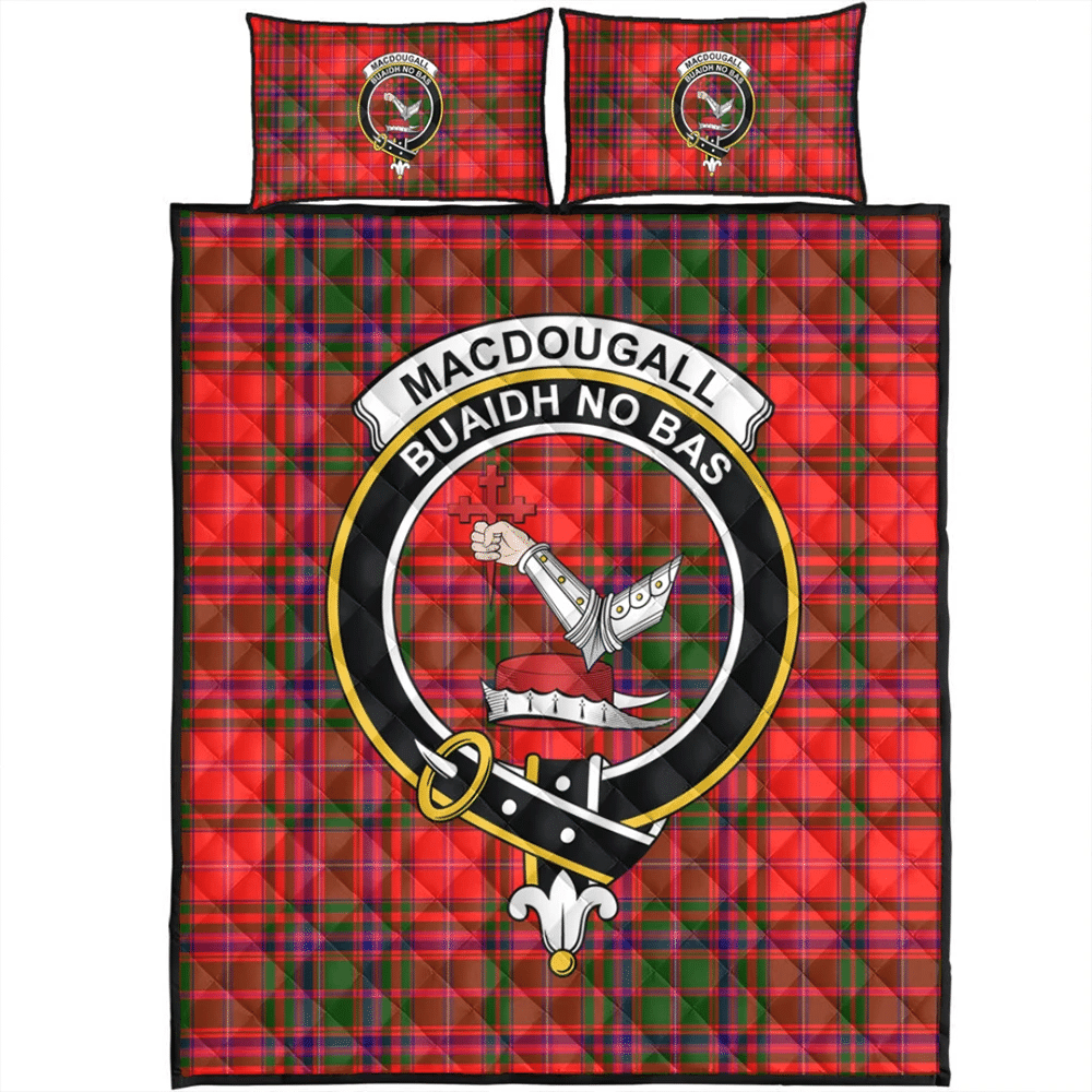 MacDougall Modern Tartan Classic Crest Quilt Bed Set | Celticprime.com – celticprime