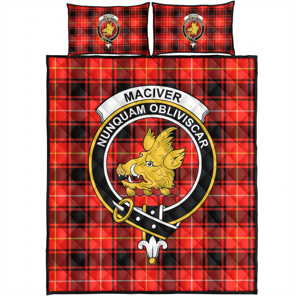 MacIver Modern Tartan Classic Crest Quilt Bed Set | Celticprime.com – celticprime