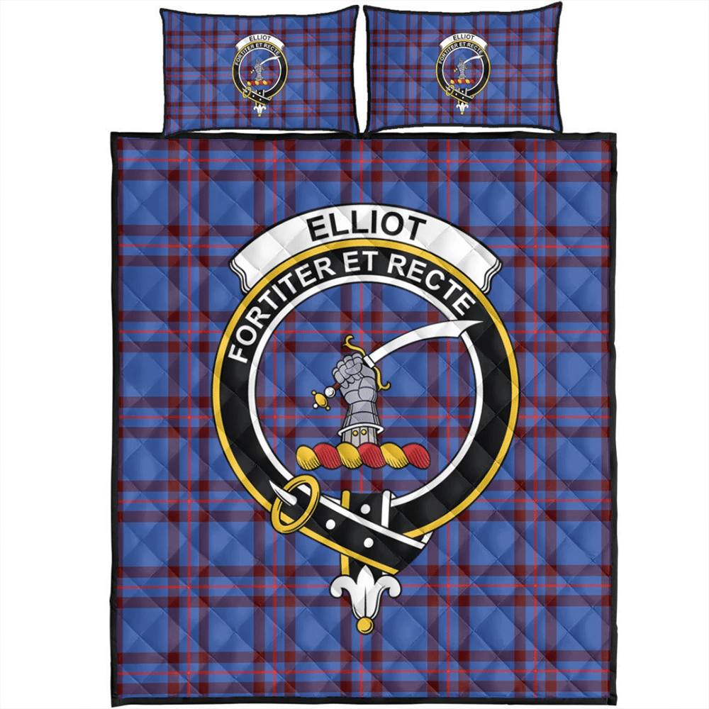 Elliot Modern Tartan Classic Crest Quilt Bed Set | Celticprime.com – celticprime
