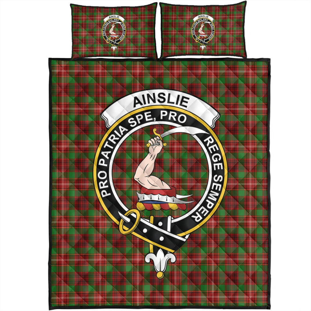 Ainslie Tartan Classic Crest Quilt Bed Set | Celticprime.com – celticprime