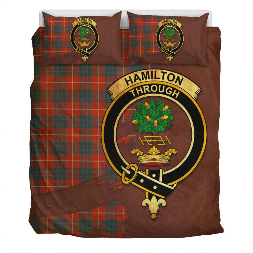 Hamilton Ancient Tartan Classic Crest Bedding Set | Celticprime.com – celticprime