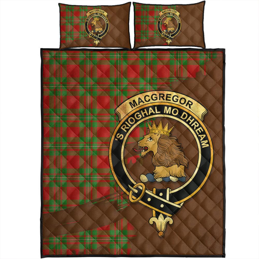 MacGregor Modern Tartan Crest Quilt Bed Set Oldest Style | Celticprime.com – celticprime