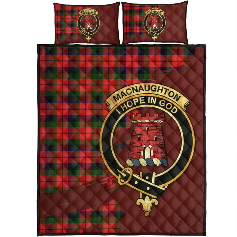 MacNaughton Modern Tartan Crest Quilt Bed Set Oldest Style | Celticprime.com – celticprime