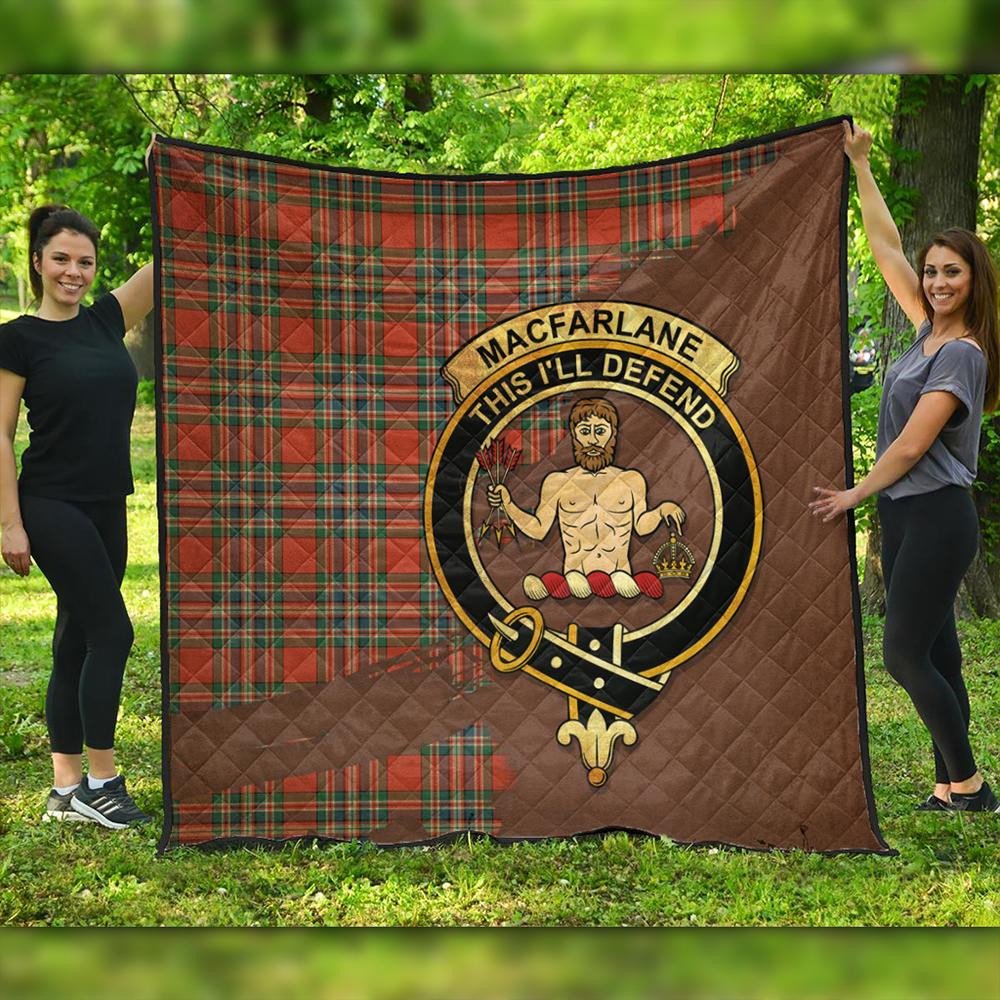 MacFarlane Ancient Crest Premium Quilt Oldest Style | Celticprime.com – celticprime