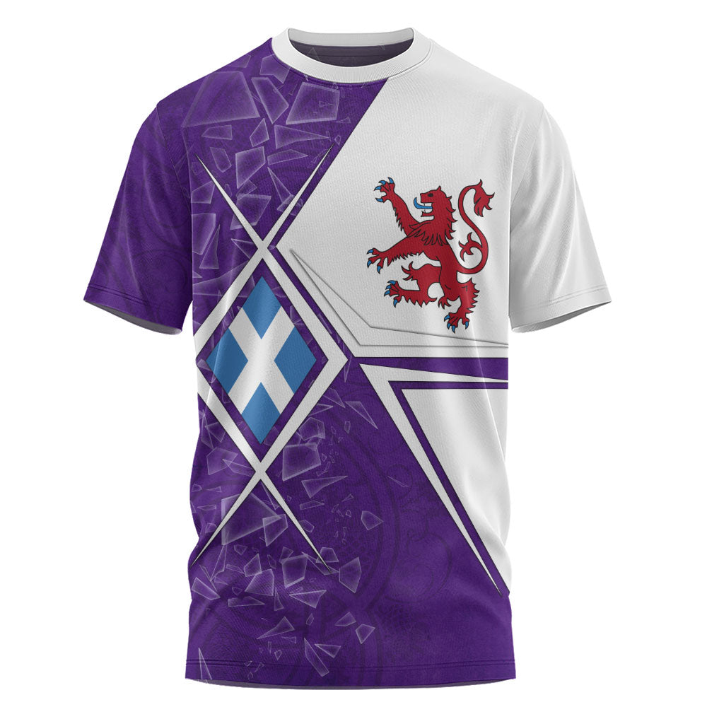Scotland T-Shirt Purple Shard Lion Saltire Fusion Urban Highland ...