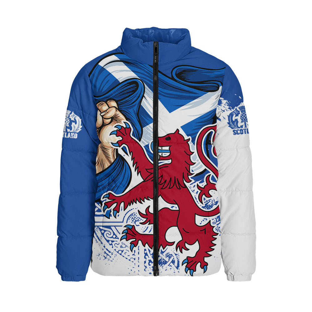 Scotland Padded Jacket Lionheart Grip Flag Style | Canuckmaple.com ...