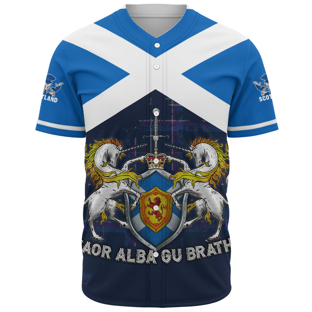 Scotland Baseball Shirt Saor Alba Unicorn Crest Edition | Canuckmaple ...