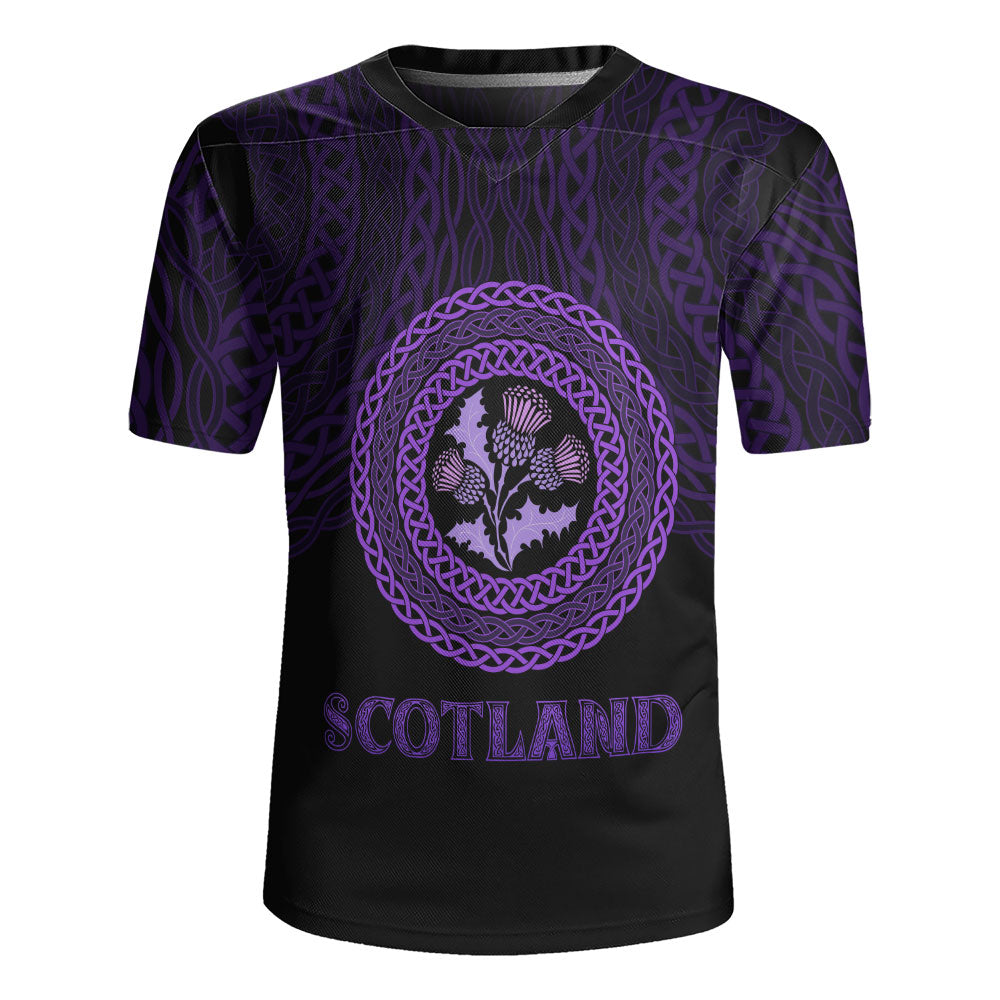Scotland Rugby Jersey Thistle Embrace of the Celtic Night | Canuckmaple ...