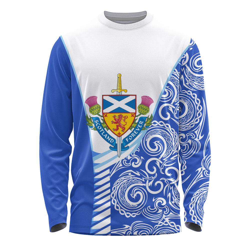 Scotland Long Sleeve T-Shirt Ocean Crest Saltire Shield Sword Thistle ...