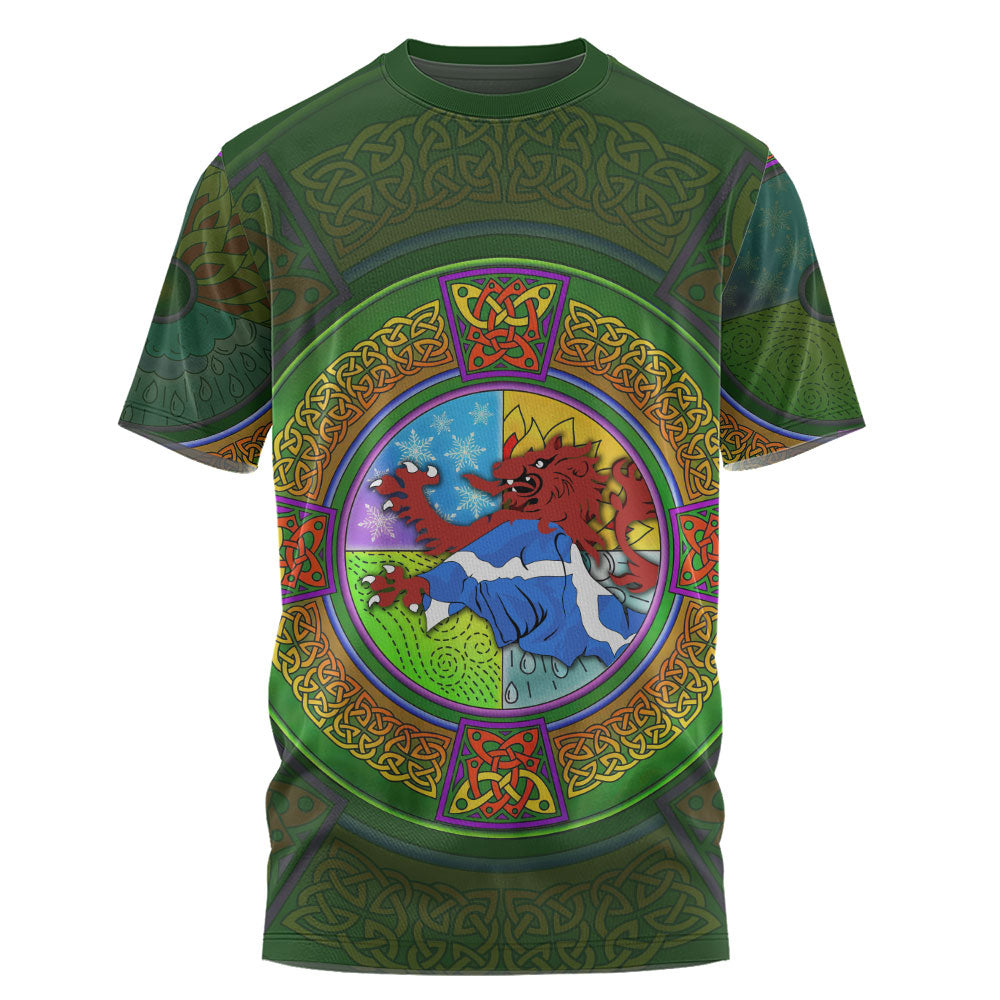 Scotland T-Shirt Celtic Seasons Red Lion Saltire Tartan Heritage ...
