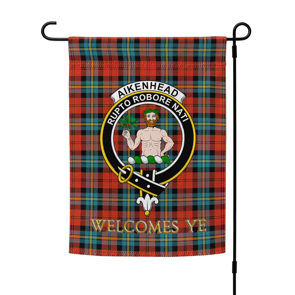 Aitken Ancient Clan Badge Tartan Garden Flag | Celticprime.com ...