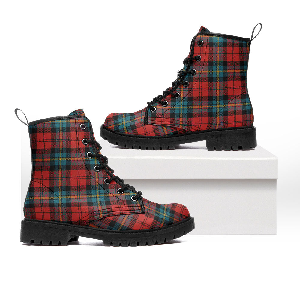Aitken Ancient Clan Badge Tartan Leather Boots | Celticprime.com ...