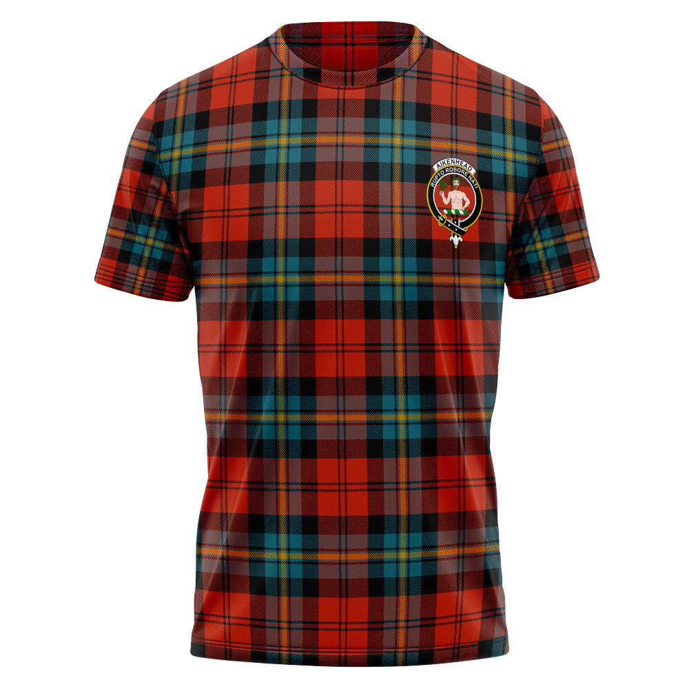 Aitken Ancient Clan Badge Tartan T-Shirt | Celticprime.com – celticprime