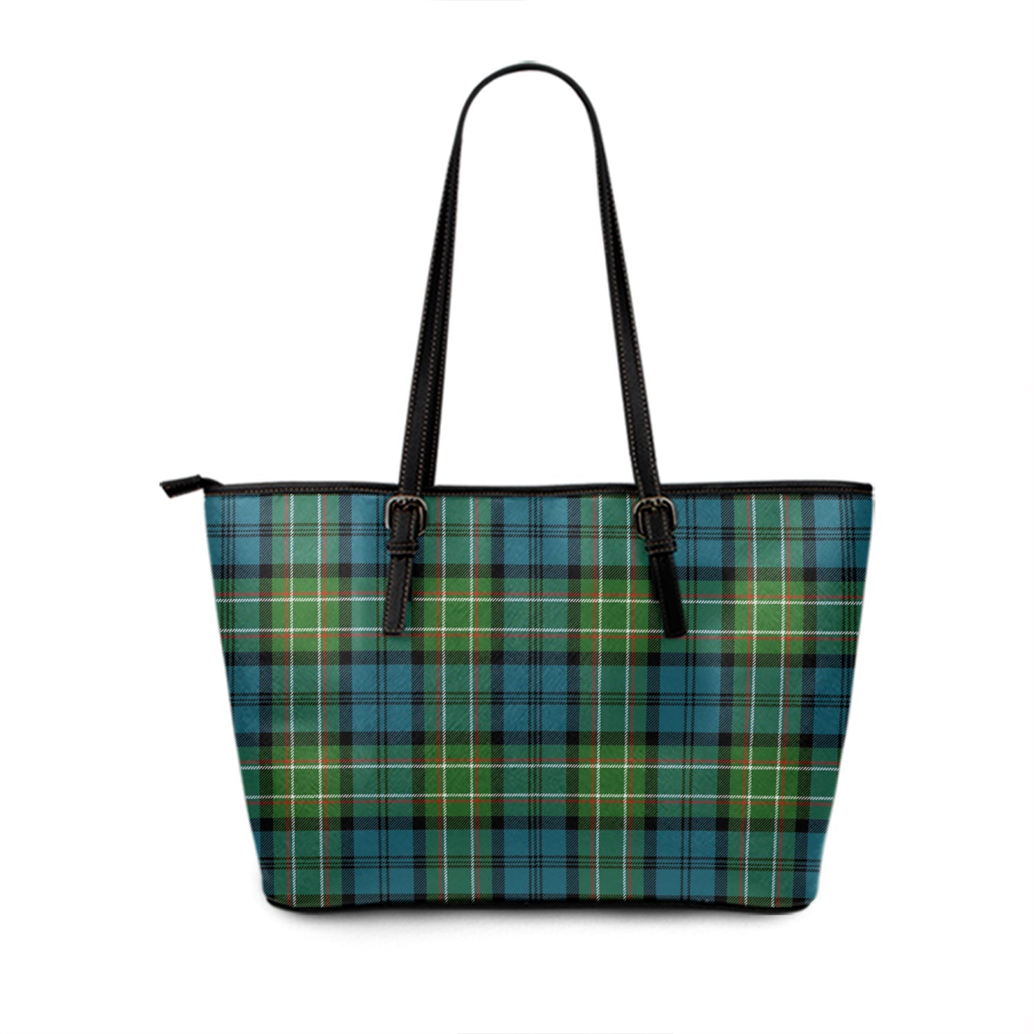 Allan Ancient Tartan Leather Tote Bag | Celticprime.com – celticprime