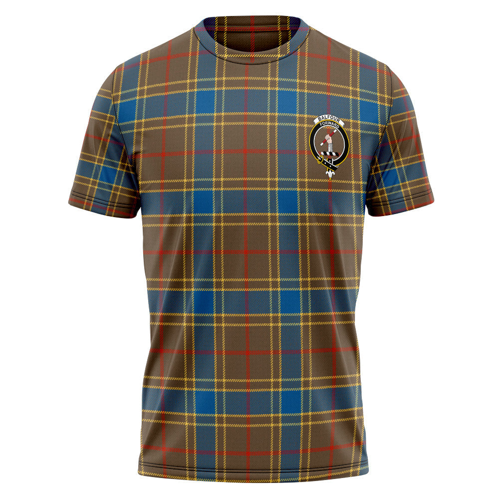Balfour Ancient Clan Badge Tartan T-Shirt | Celticprime.com – celticprime