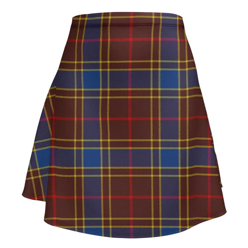 Balfour Modern Clan Badge Tartan Flared Skirt – High Waist ...