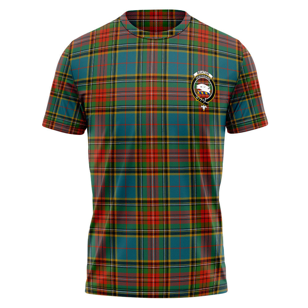 Beaton Ancient Clan Badge Tartan T-Shirt | Celticprime.com – celticprime