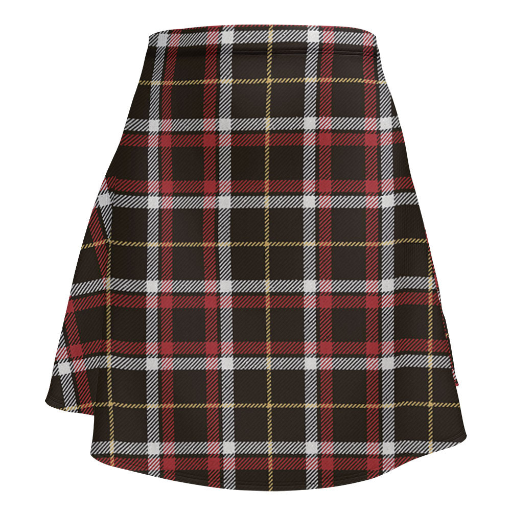 Black (DCD) Weathered Clan Badge Tartan Flared Skirt – High Waist ...