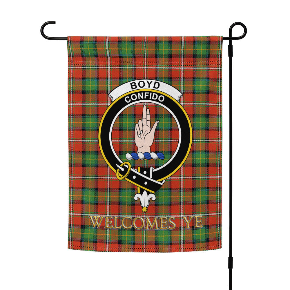 Boyd Ancient Clan Badge Tartan Garden Flag | Celticprime.com – celticprime