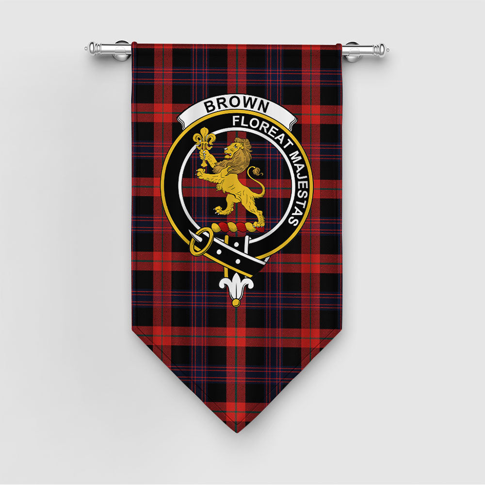 Brown (Broun) Modern Clan Badge Tartan Gonfalon – Scottish Banner ...