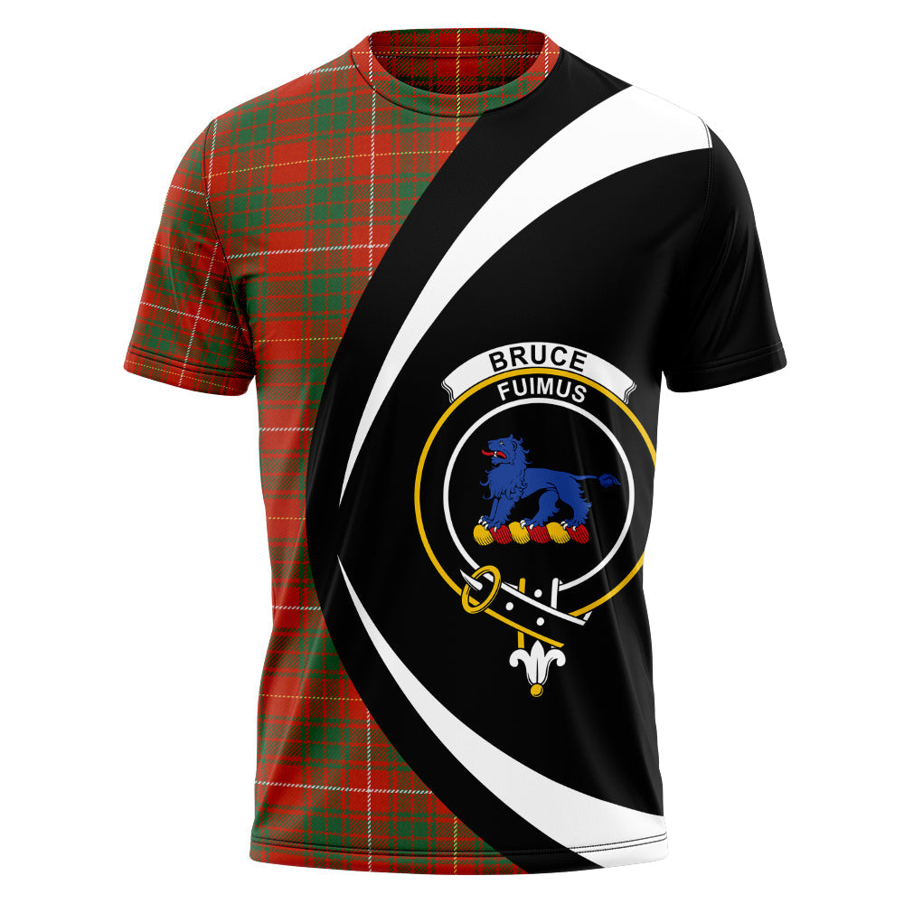 Bruce Ancient Clan Badge Tartan T-Shirt Circle Style Personalized ...