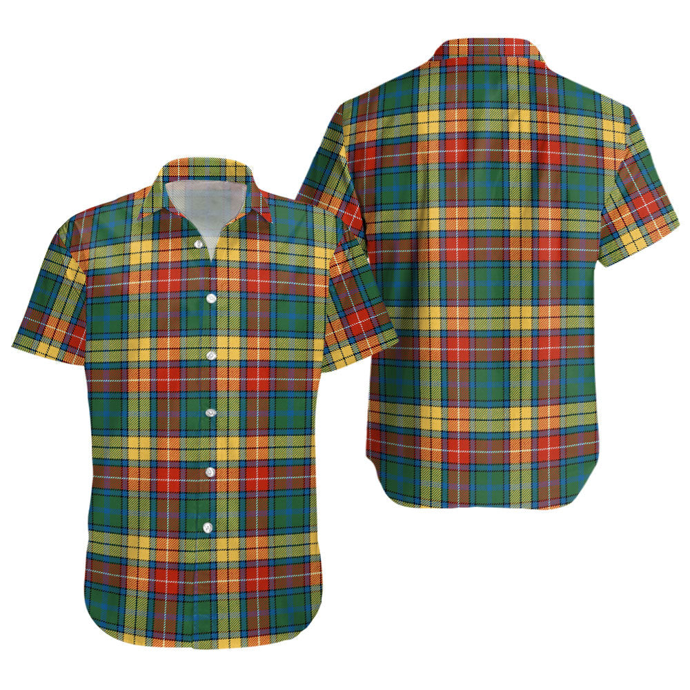 Buchanan Ancient Clan Badge Tartan Short Sleeve Shirt | Celticprime.com ...