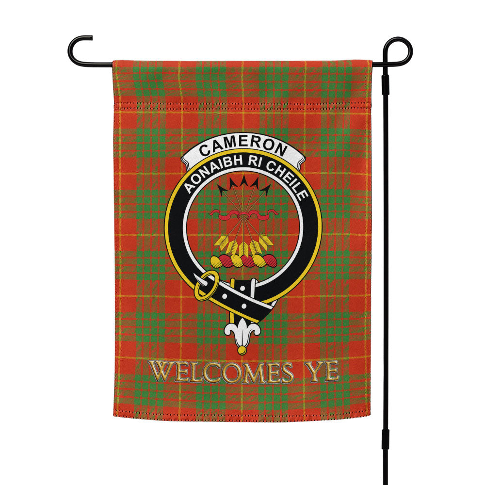 Cameron Ancient Clan Badge Tartan Garden Flag | Celticprime.com ...