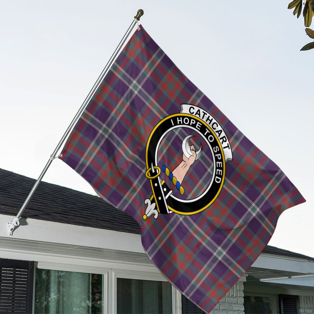 Cathcart Weathered Clan Badge Tartan House Flag | Celticprime.com ...