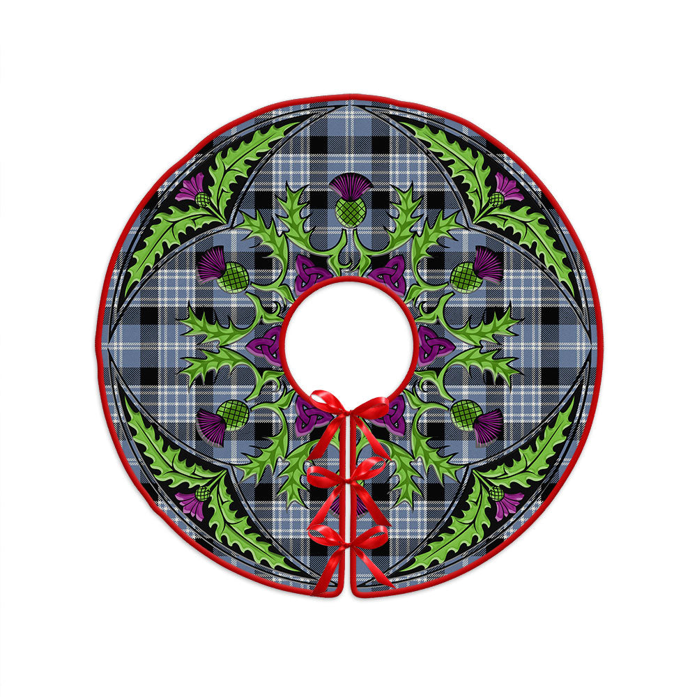 Clark Ancient Clan Badge Tartan Christmas Tree Skirt Scottish Thistle ...