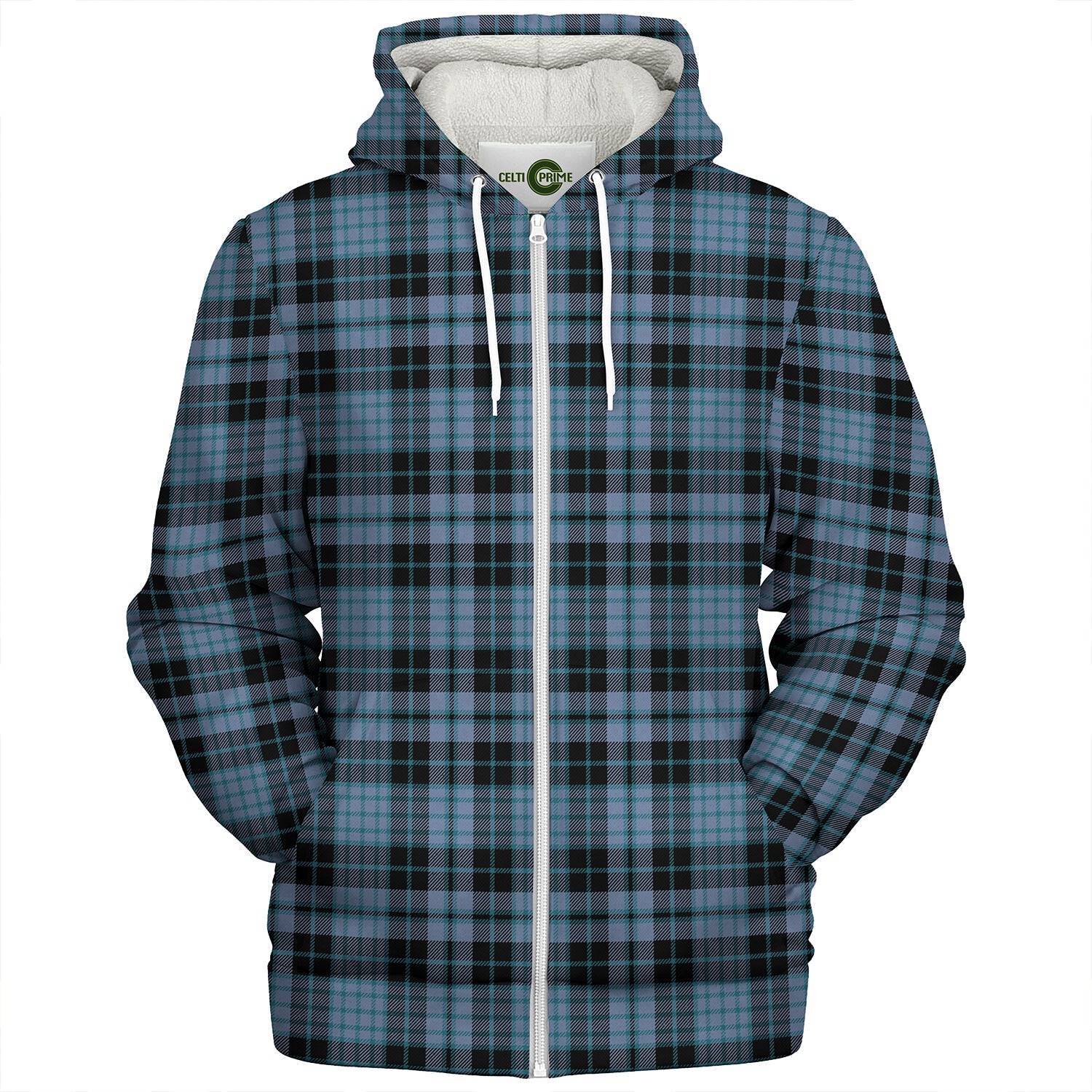 Clark (Clergy) Ancient Clan Badge Tartan Sherpa Hoodie | Celticprime ...