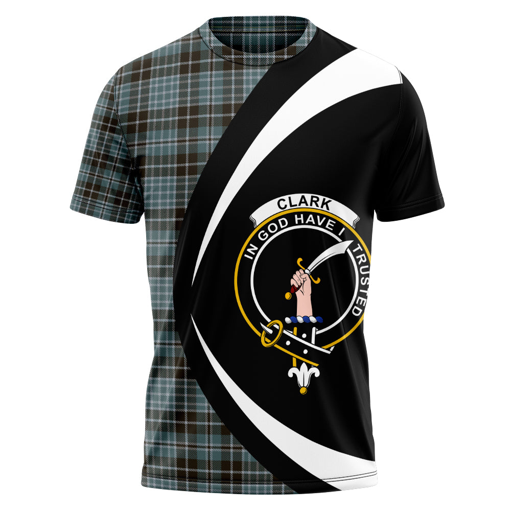 Clark (Clergy) Weathered Clan Badge Tartan T-Shirt Circle Style ...