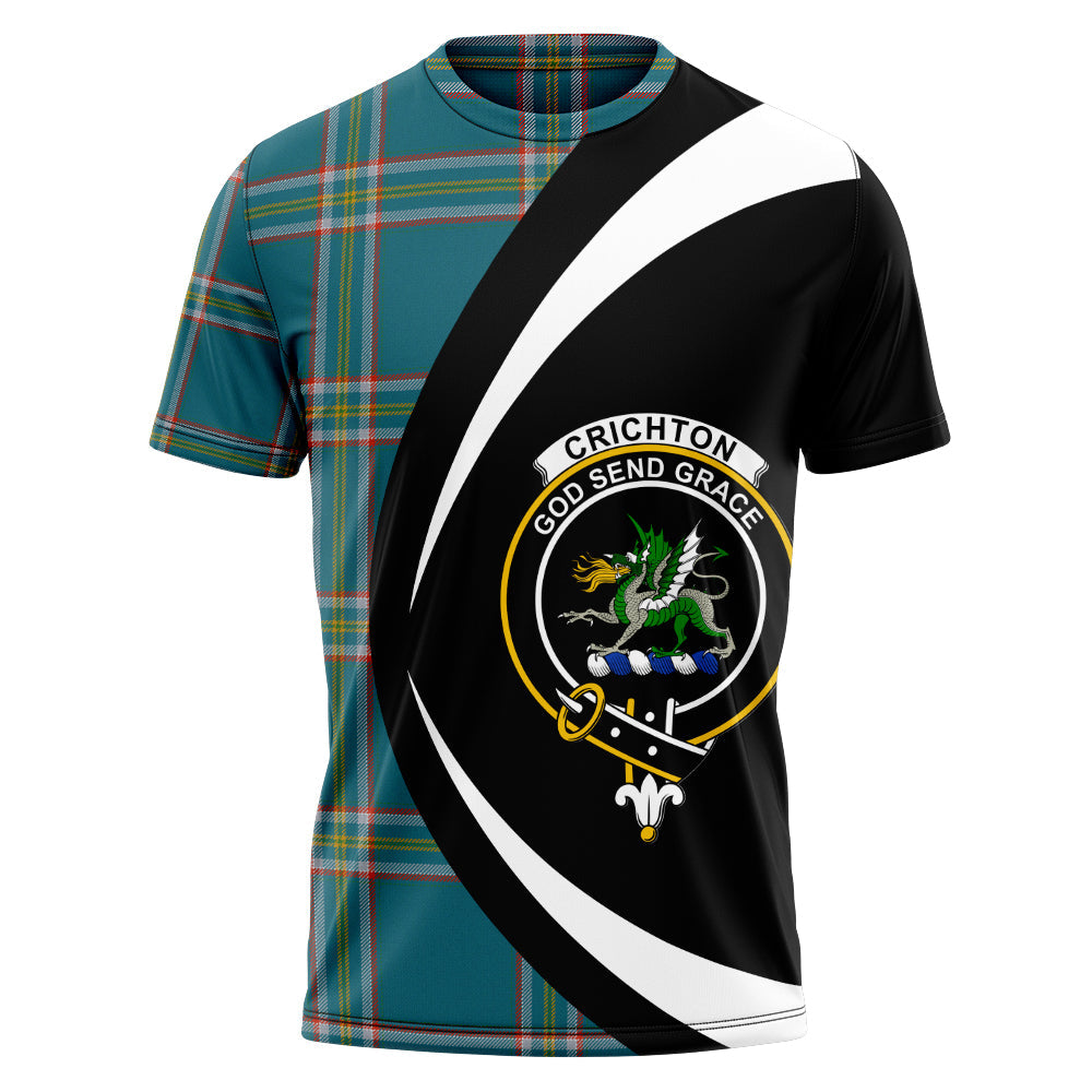 Crichton (Creighton) Ancient Clan Badge Tartan T-Shirt Circle Style ...
