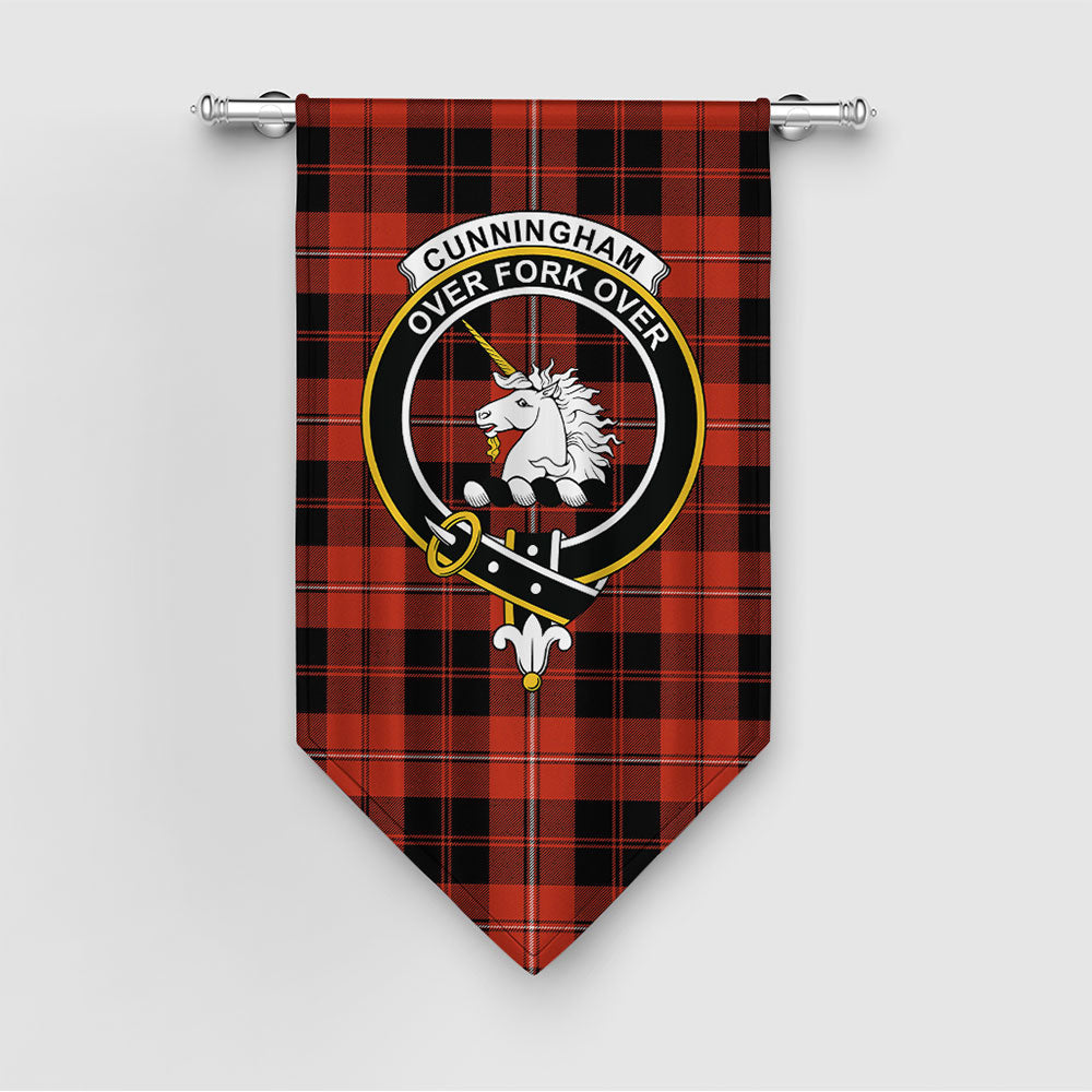 Cunningham Ancient Clan Badge Tartan Gonfalon – Scottish Banner ...