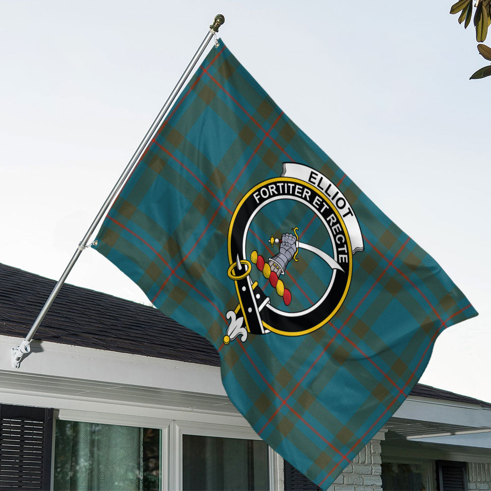 Elliot (Ellot) Ancient Clan Badge Tartan House Flag | Celticprime.com ...