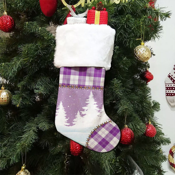 Erskine Purple Clan Badge Tartan Christmas Stocking Holiday Blessings ...