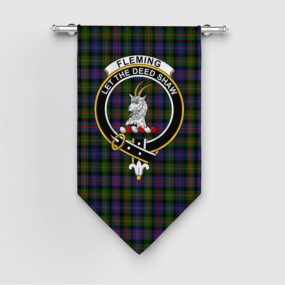 Fleming Clan Badge Tartan Gonfalon – Scottish Banner | Celticprime.com ...
