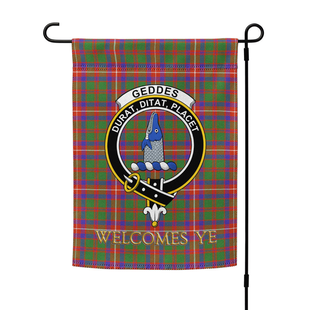 Geddes Ancient Clan Badge Tartan Garden Flag | Celticprime.com ...
