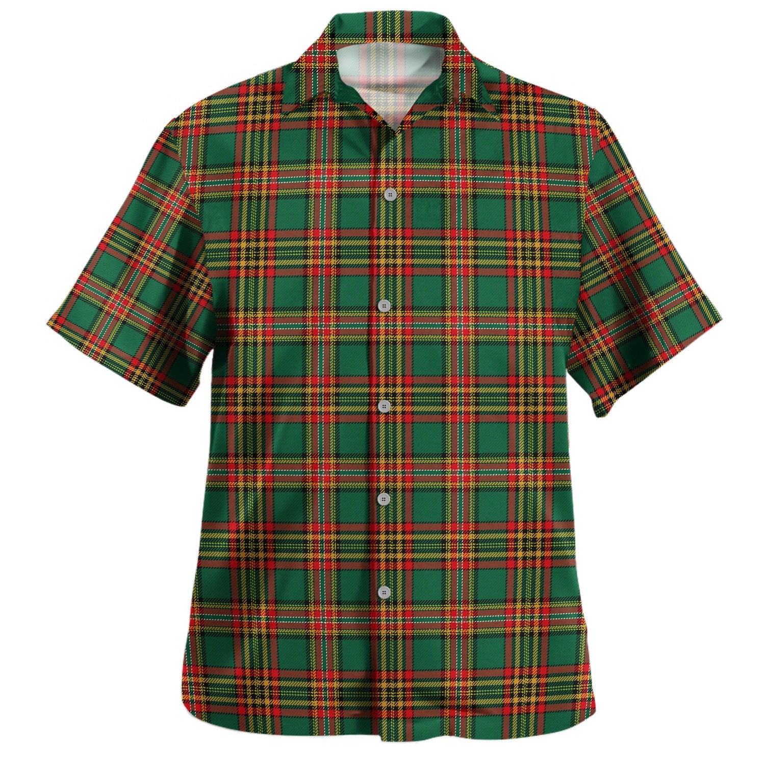 Goldstraw Modern Tartan Hawaiian Shirt | Celticprime.com – celticprime