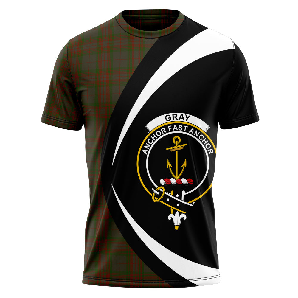 Gray Clan Badge Tartan T-Shirt Circle Style Personalized | Celticprime ...