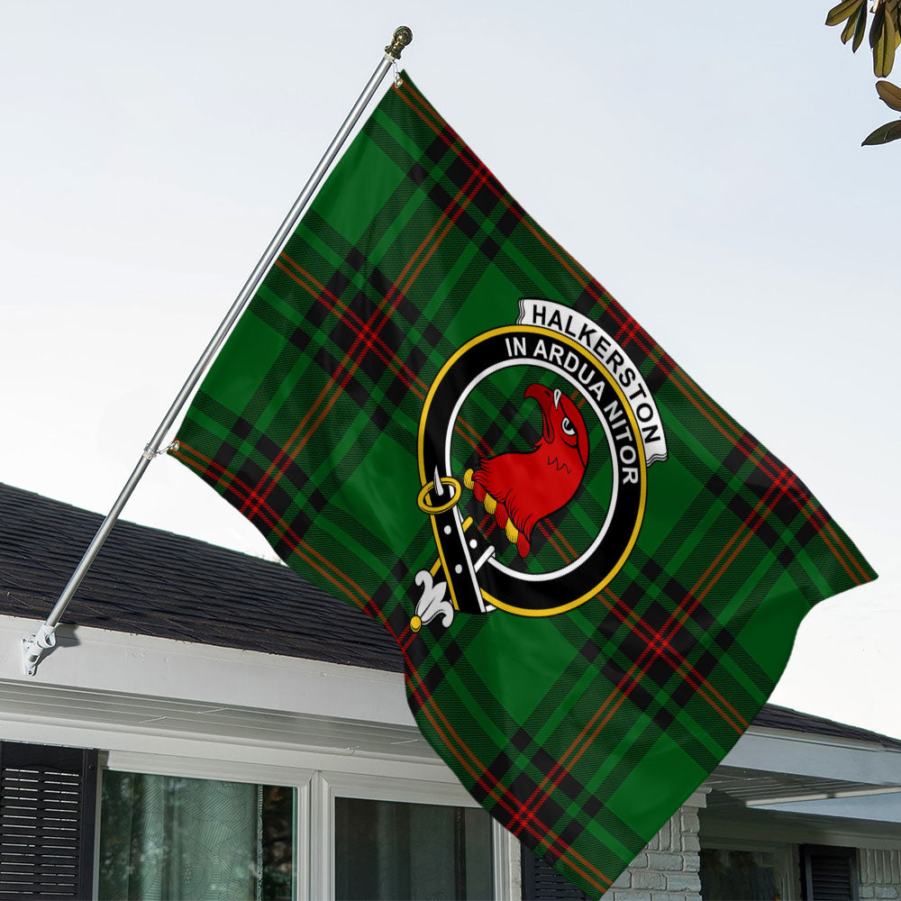 Halkerston Clan Badge Tartan House Flag | Celticprime.com – celticprime