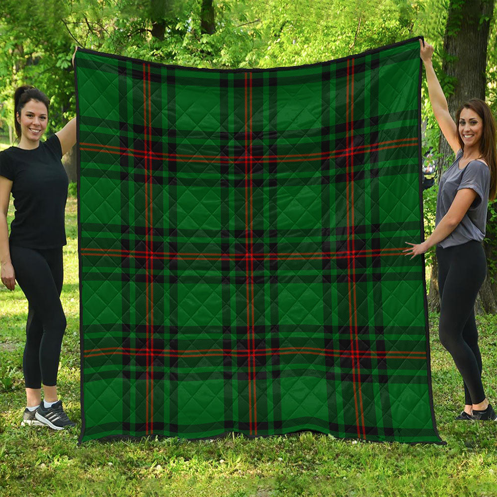 Halkerston Clan Badge Tartan Premium Quilt | Celticprime.com – celticprime