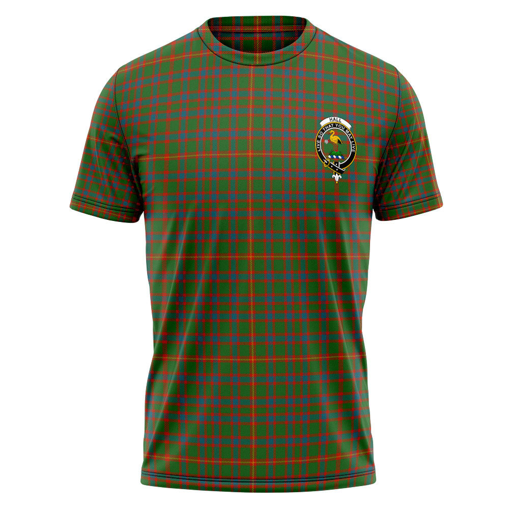 Hall Ancient Clan Badge Tartan T-Shirt | Celticprime.com – celticprime