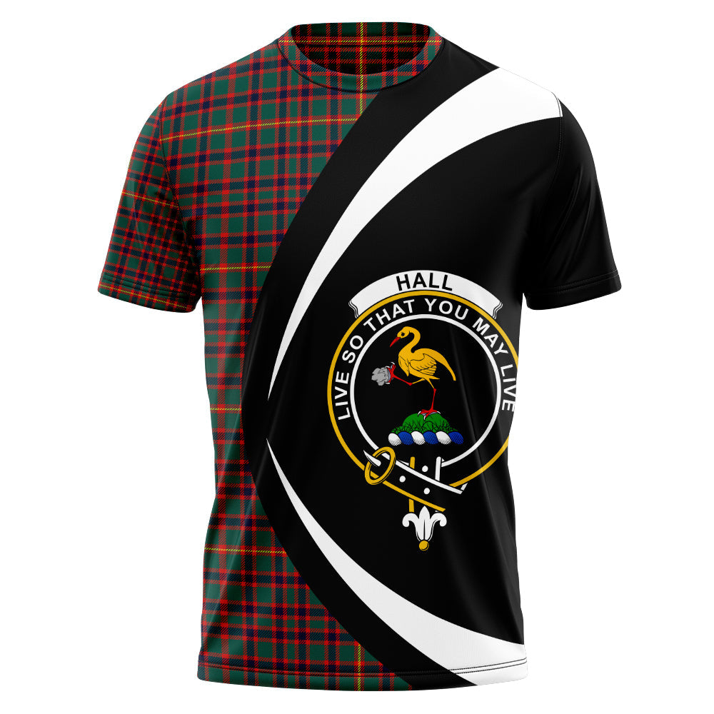 Hall Modern Clan Badge Tartan T-Shirt Circle Style Personalized ...