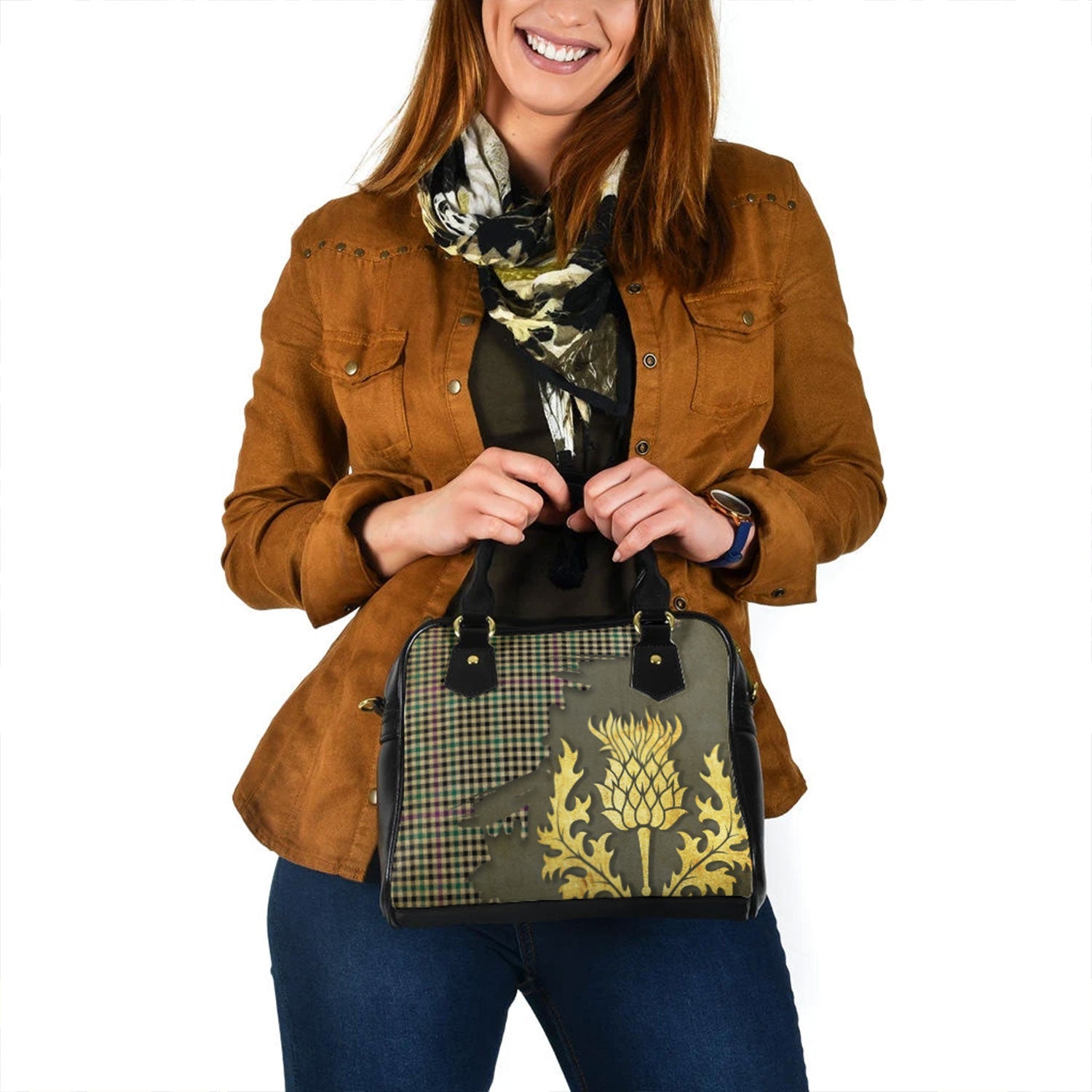 Halliday (Holliday) Modern Tartan Shoulder Handbag Thistle Oldest Style ...