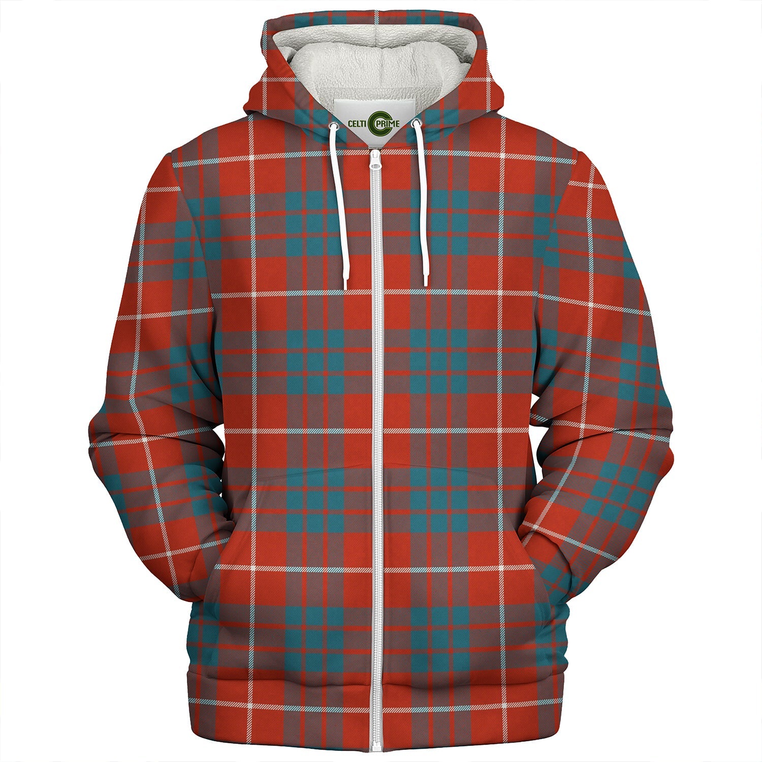 Hamilton Ancient Clan Badge Tartan Sherpa Hoodie | Celticprime.com ...