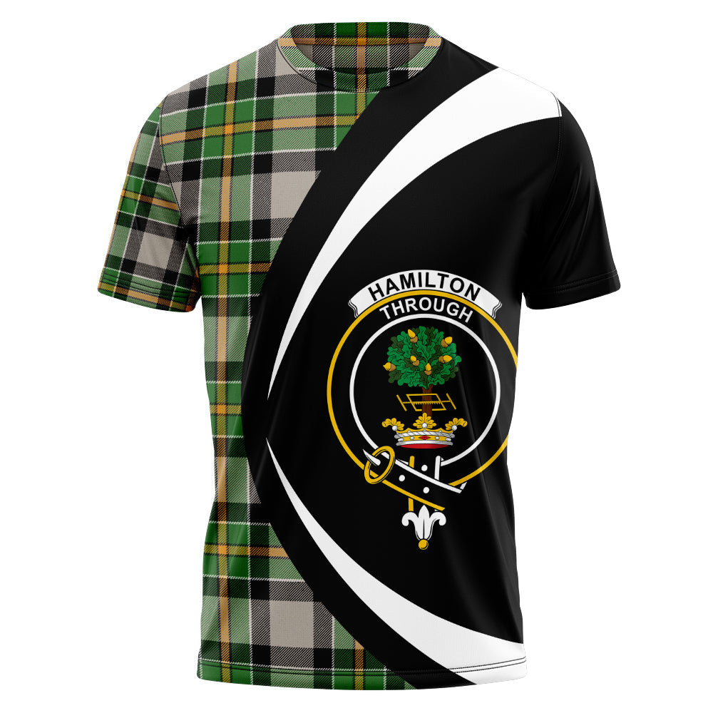 Hamilton of Brandon Ancient Clan Badge Tartan T-Shirt Circle Style ...