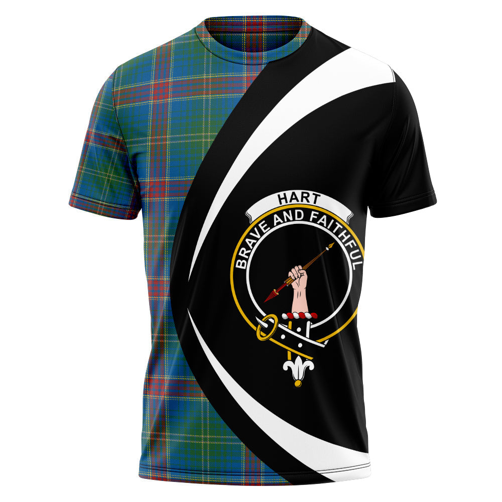 Hart Ancient Clan Badge Tartan T-Shirt Circle Style Personalized ...