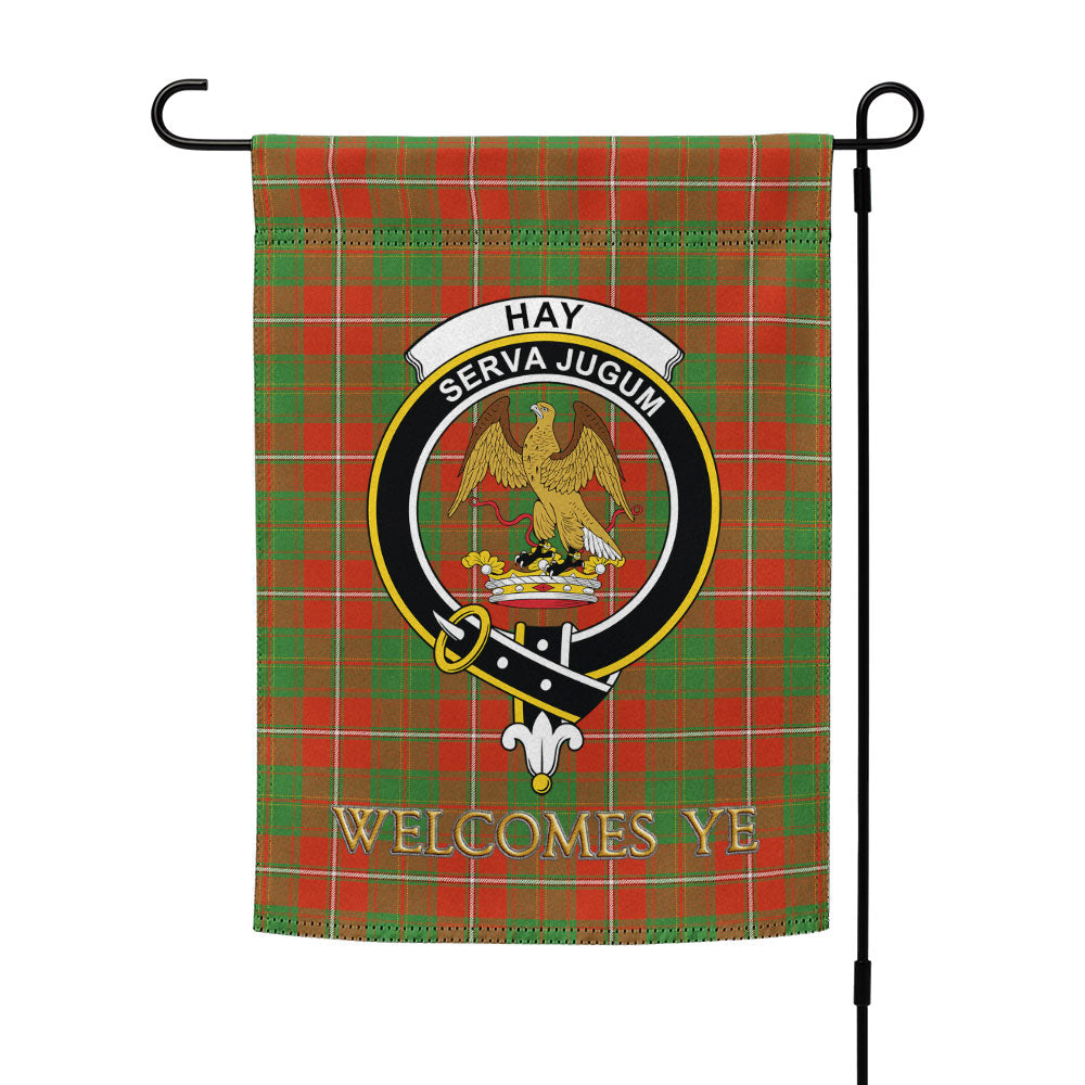 Hay Ancient Clan Badge Tartan Garden Flag | Celticprime.com – celticprime