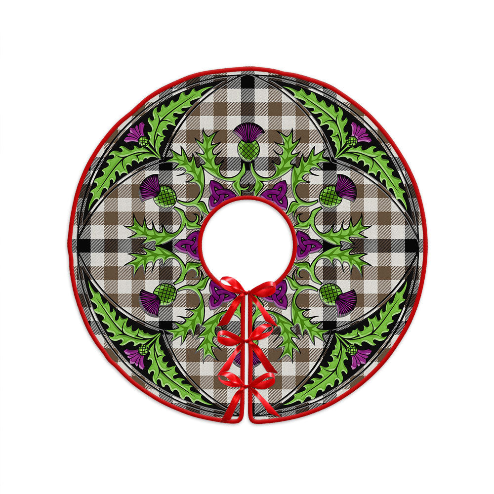 Hogg Ancient Clan Badge Tartan Christmas Tree Skirt Scottish Thistle ...