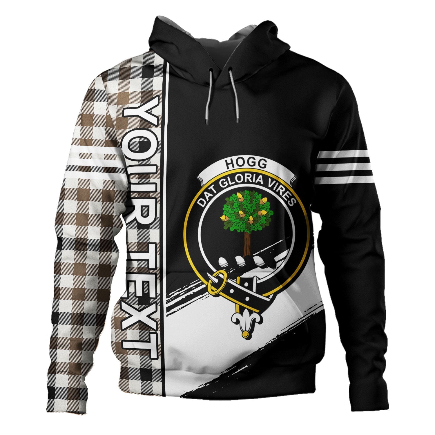 Hogg Ancient Clan Badge Tartan Hoodie Quarter Style Personalized ...